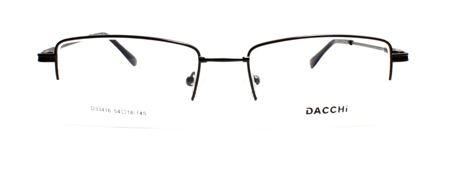 оправа для очков Dacchi 33416 C2 Полуободковая Прямоугольник Мужские Черный цвет